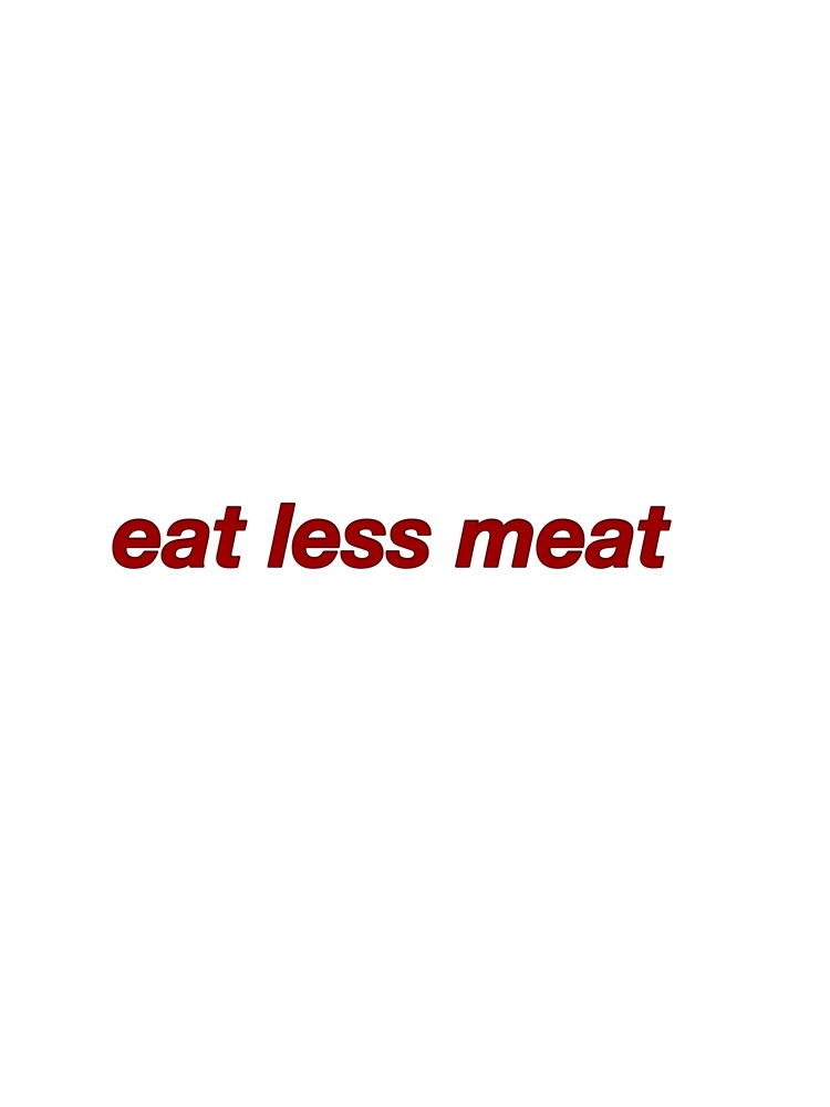 "eat less meat sticker" Sticker by violetelena | Redbubble