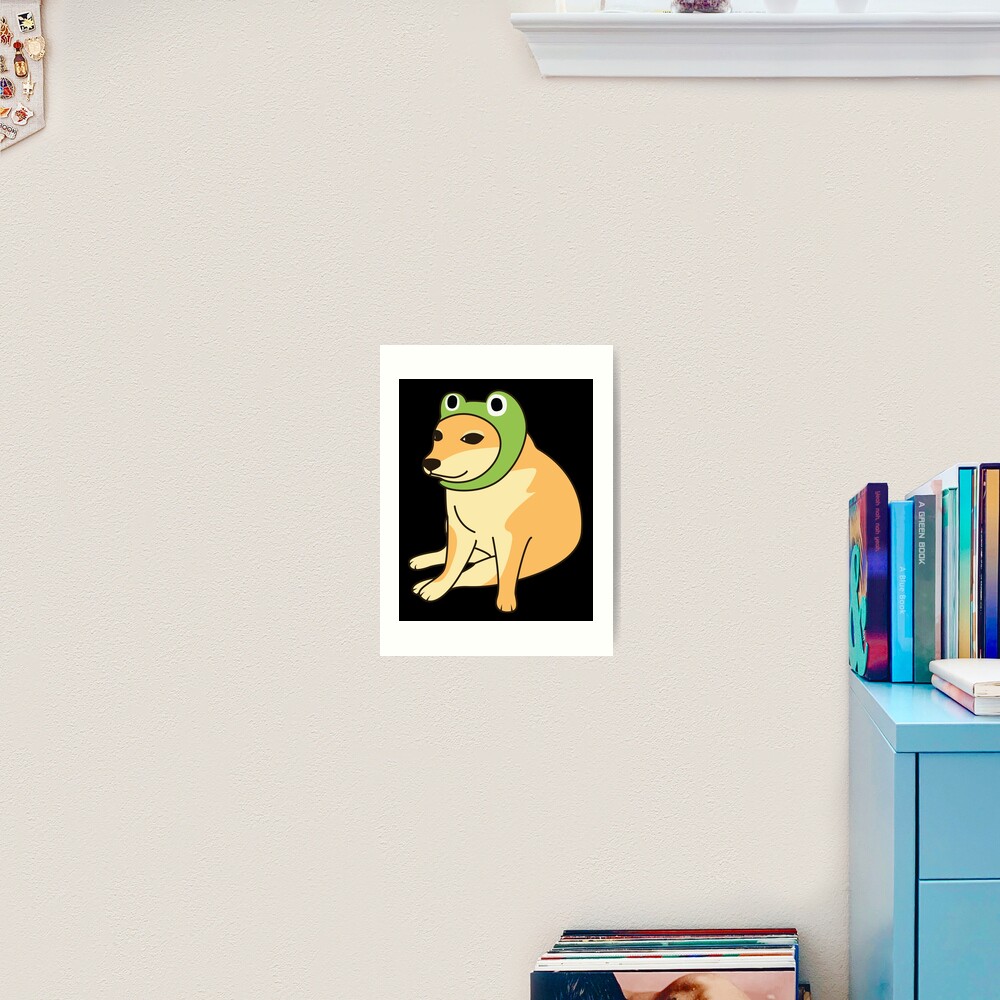 "Cheems with hat" Art Print for Sale by Atsuwu | Redbubble