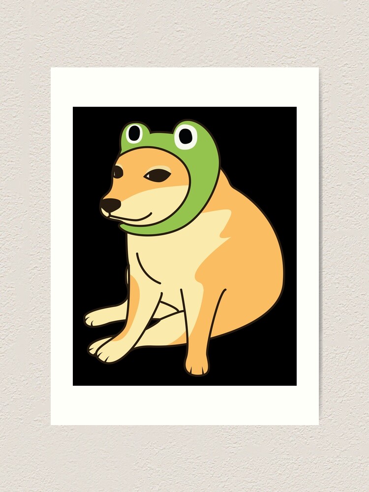 "Cheems with hat" Art Print for Sale by Atsuwu | Redbubble