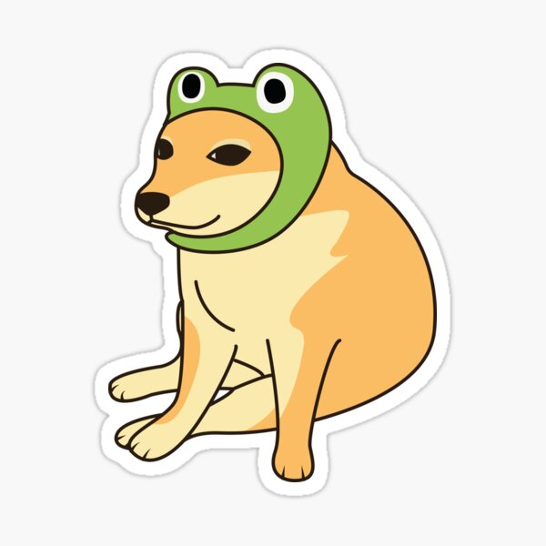 "Cheems with beanie" Sticker by Atsuwu | Redbubble