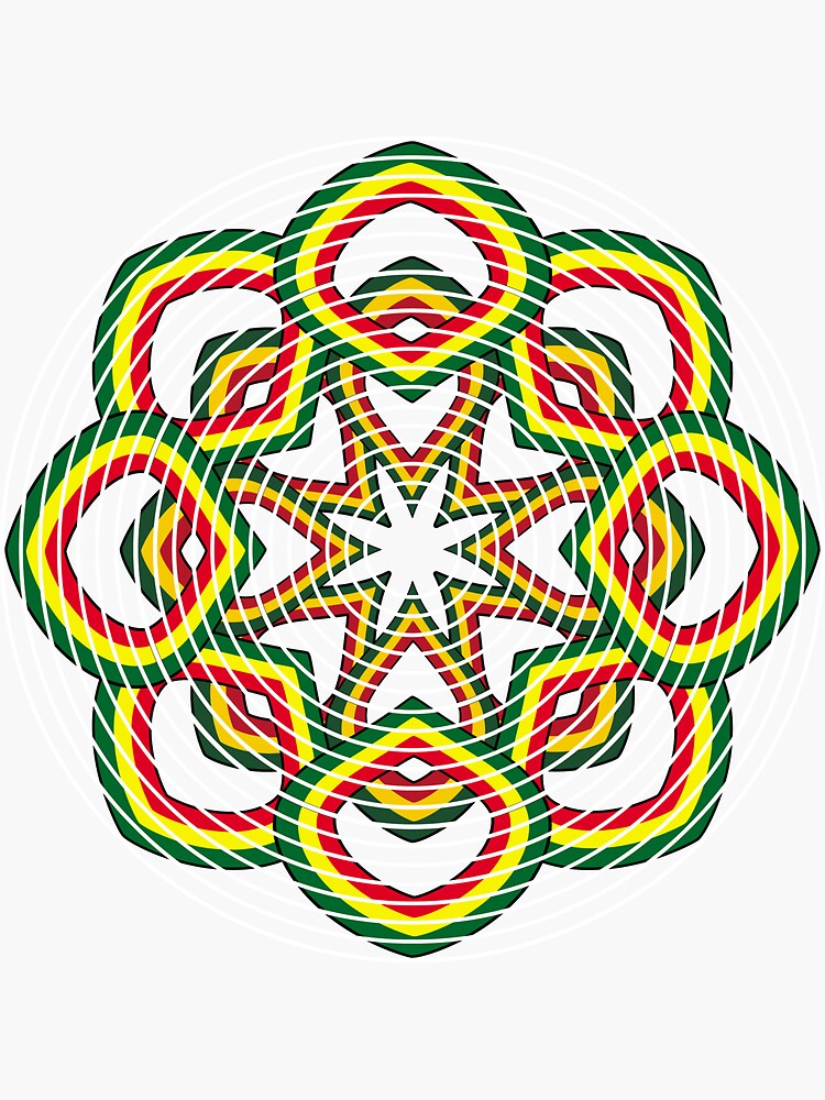 "Circle. Green, Yellow and Red." Sticker by Ethiohahu | Redbubble