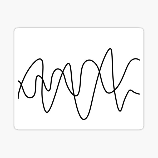 "Wave line " Sticker for Sale by tenkenryujin | Redbubble