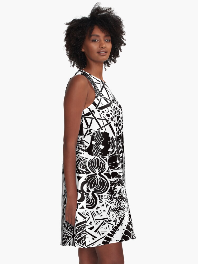 "Zentangle drawing" A-Line Dress for Sale by Yanwun | Redbubble