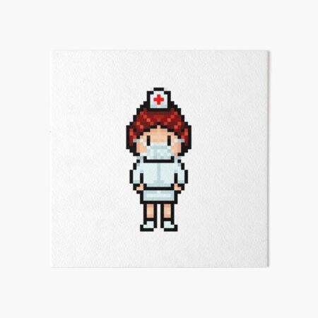 "Masked Nurse Pixel Art " Art Board Print for Sale by ANMan64 | Redbubble