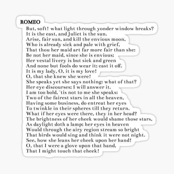 "Romeo" Sticker for Sale by ChandlerLasch | Redbubble