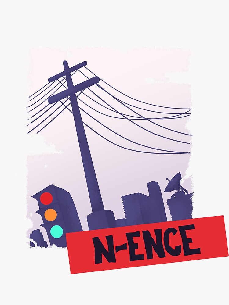 "NENCE Ashscrapers Classic " Sticker for Sale by Amodinijames | Redbubble