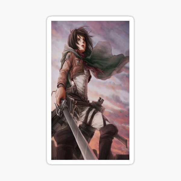 "Attack on Titan mikasa" Sticker by Anime-Store1 | Redbubble