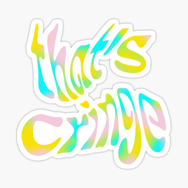 "that's cringe pastel tie dye swirl" Sticker for Sale by abbywalk ...