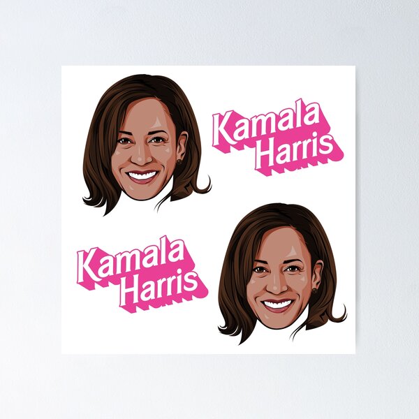 "Kamala Harris Pink Pattern" Poster for Sale by popdesigner | Redbubble