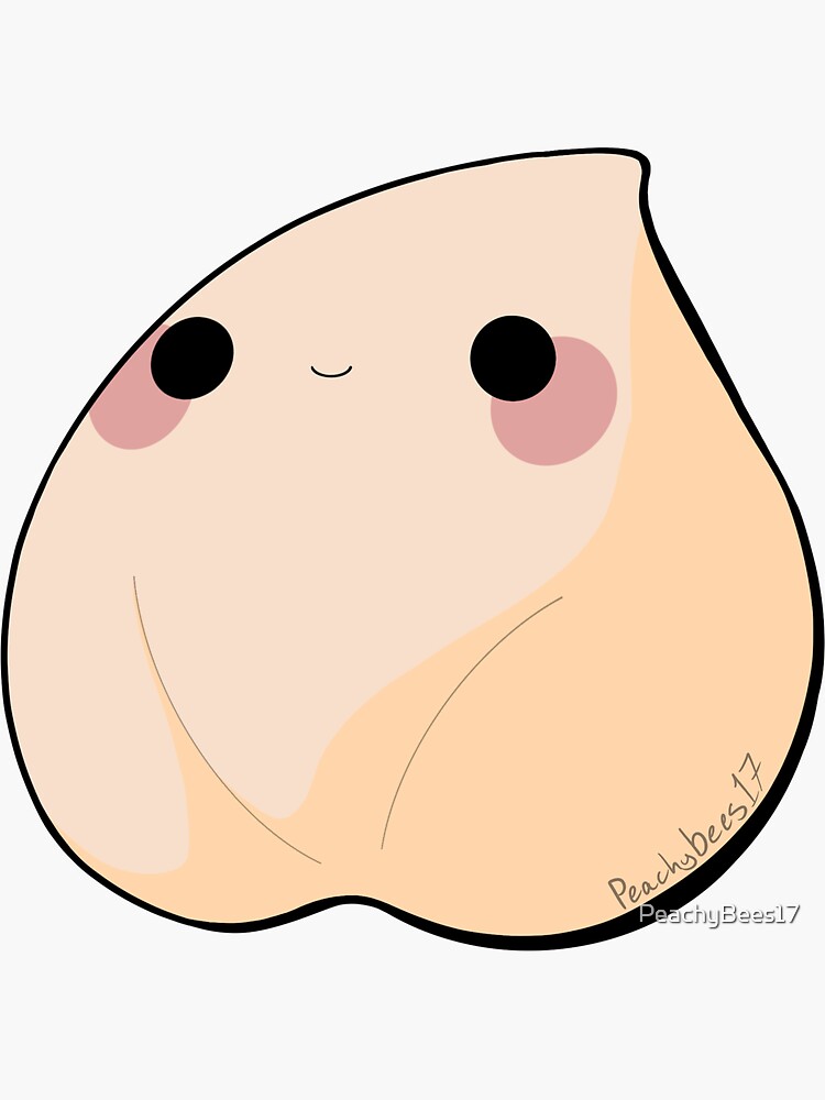Pegatina «Cara de garbanzo de dibujos animados kawaii» de PeachyBees17 ...
