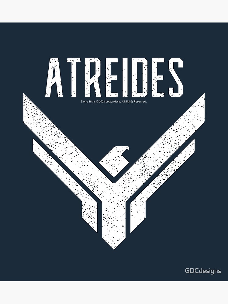 "Atreides House Distressed Art Design (white and blue) - Dune (2021 ...
