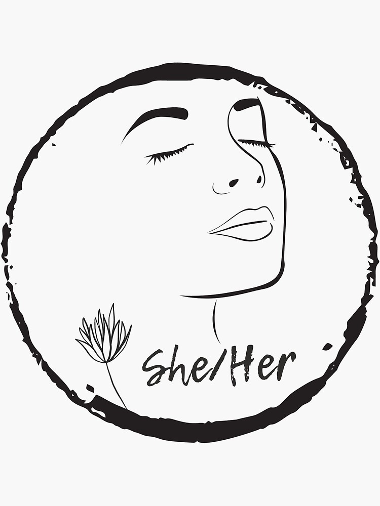 "She/Her" Sticker by ImABratz | Redbubble