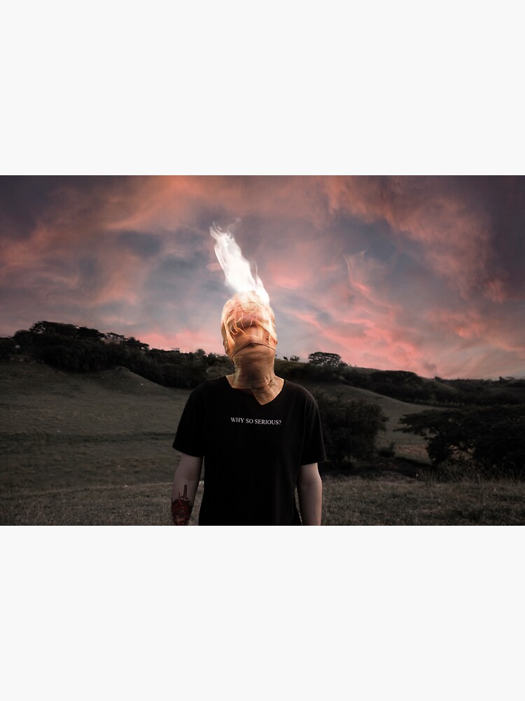 "Head on fire" Sticker for Sale by Zelshok | Redbubble