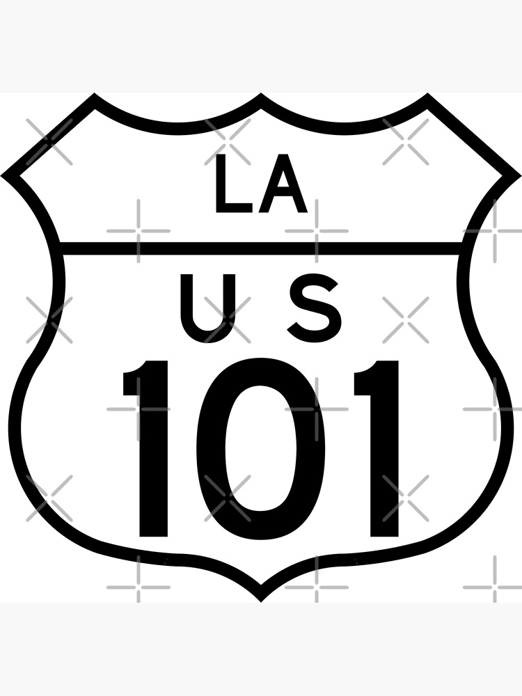 "Los Angeles Route 101 US Road Sign " Poster for Sale by Kiwidom ...