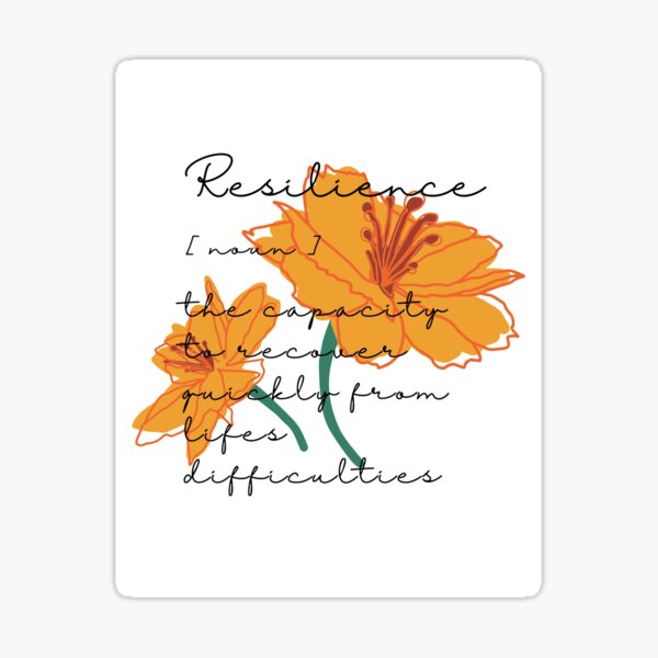 "Resilience Design" Sticker by MPBalance | Redbubble
