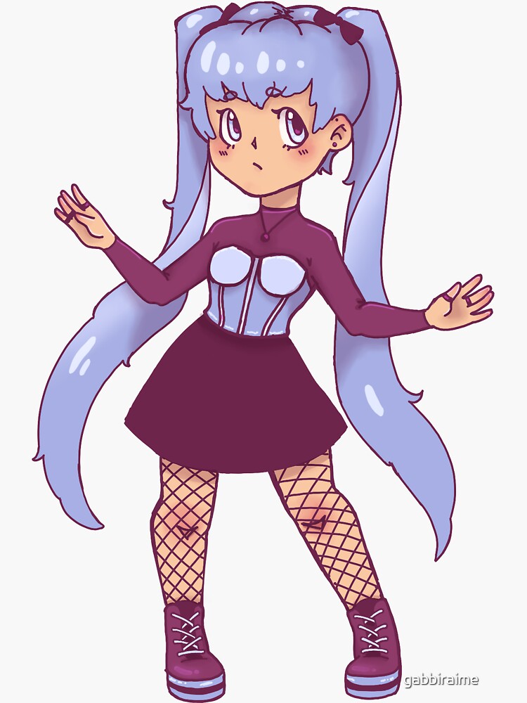 "Chibi Alt Girl with Corset" Sticker by gabbiraime | Redbubble