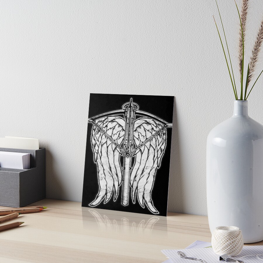 "Angel Wings and Crossbow" Art Board Print by bolakeju | Redbubble