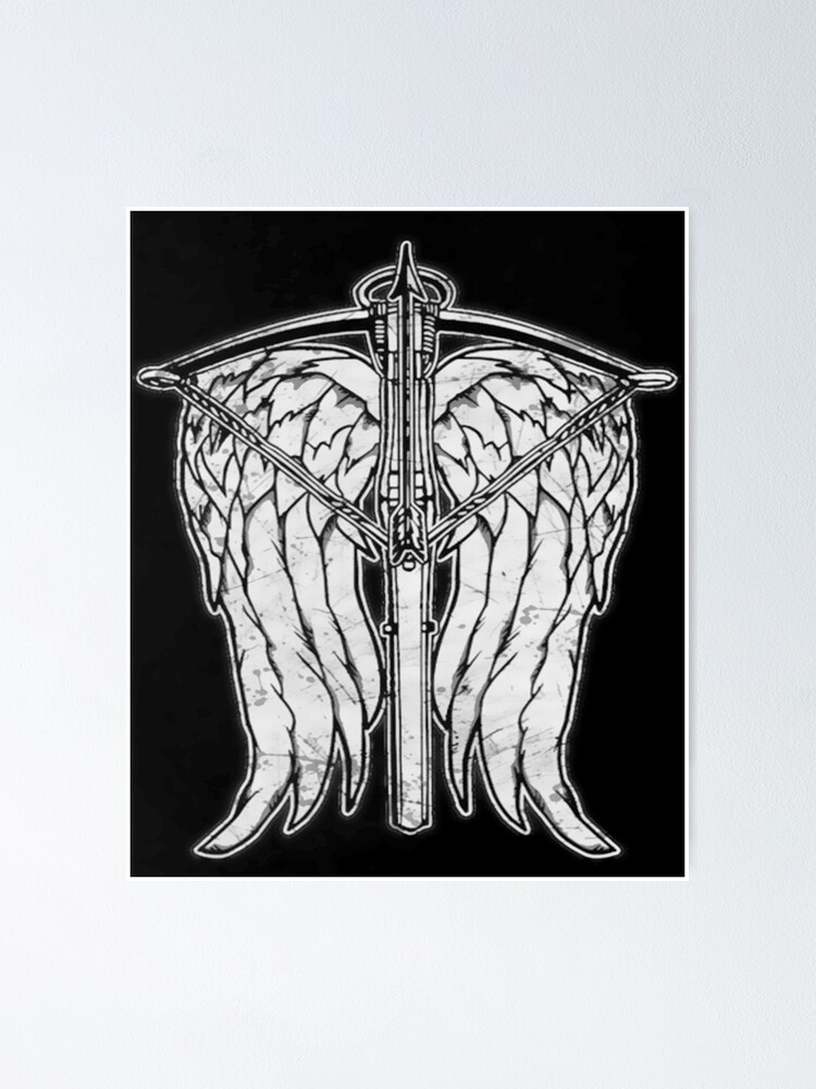 "Angel Wings and Crossbow" Poster for Sale by bolakeju | Redbubble