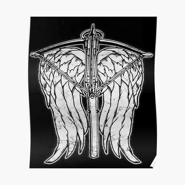 "Angel Wings and Crossbow" Poster for Sale by bolakeju | Redbubble