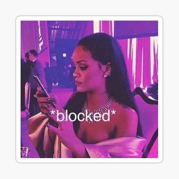 "Blocked aesthetic " Sticker by 90sY2k | Redbubble