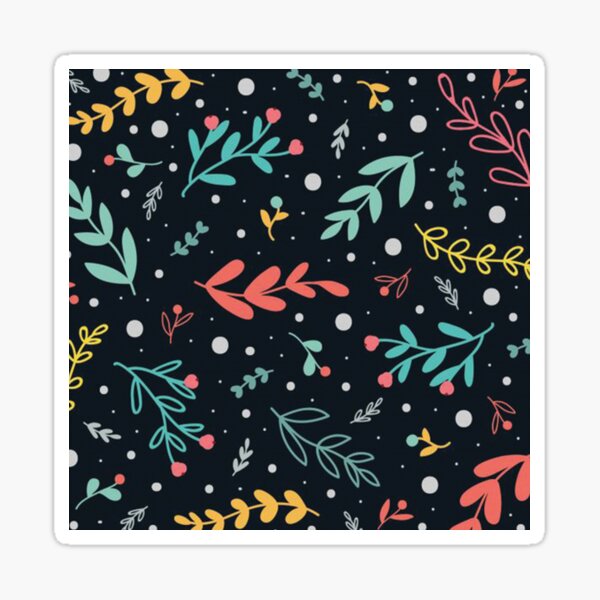 "Black Beautiful Floral" Sticker for Sale by flairblush | Redbubble