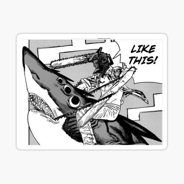 "Denji riding Beam - Chainsaw Man" Sticker for Sale by NotMichael ...