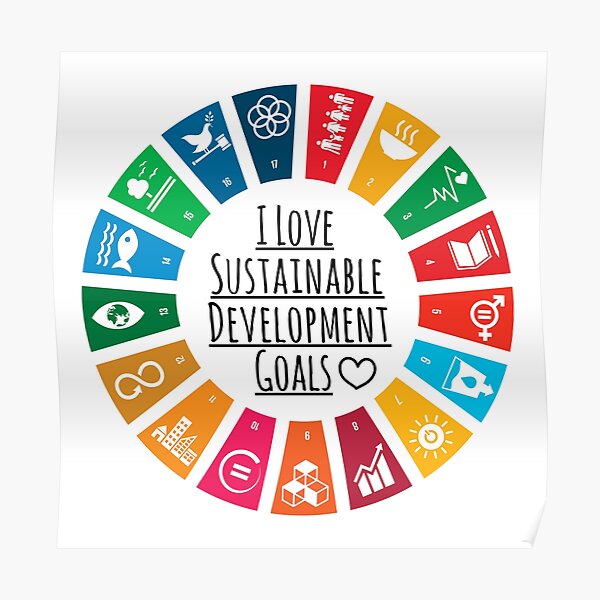 "I Love Sustainable Development Goals UN SDGs | UN Global Goals Logo ...