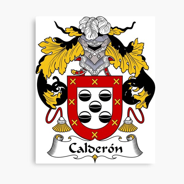 "Calderon Coat of Arms/ Calderon Family Crest" Canvas Print for Sale by ...