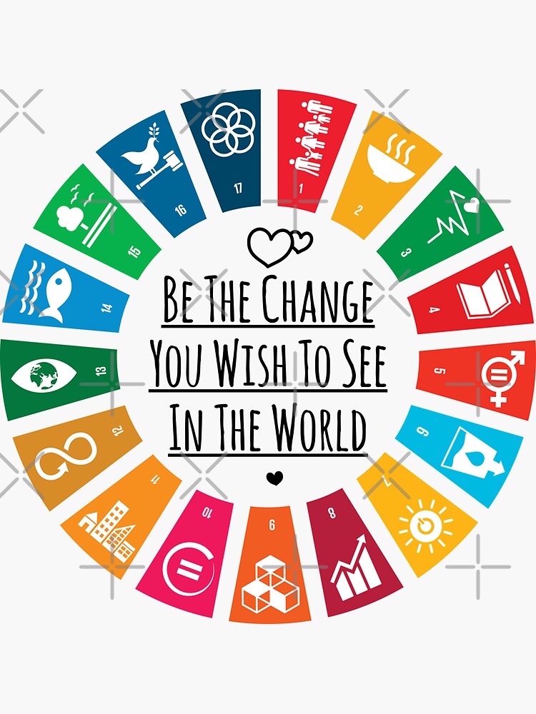 "Be The Change You Wish To See In The World | UN Global Goals Logo ...