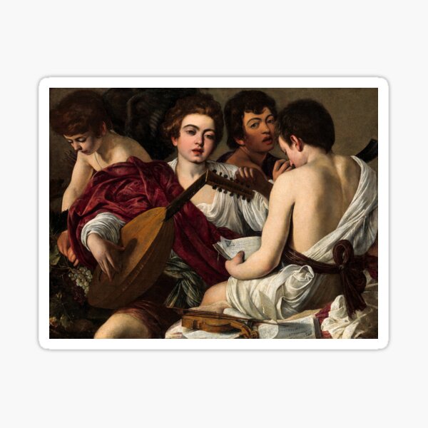 "The Musicians by Caravaggio" Sticker by OrcaArtGallery | Redbubble