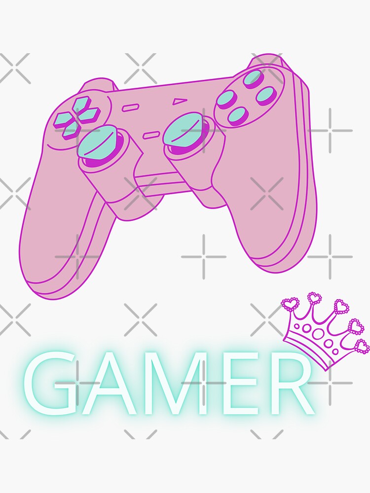 "Girl Gamer - Queen Gamer" Sticker for Sale by Dominique11 | Redbubble