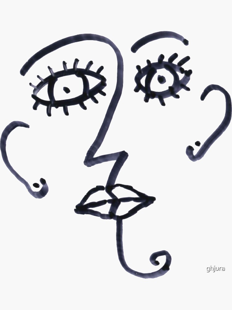 "Face" Sticker for Sale by ghjura | Redbubble