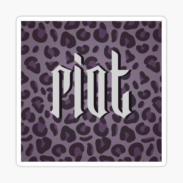 "Riot Leopard Purple" Sticker by AngyKarajota | Redbubble