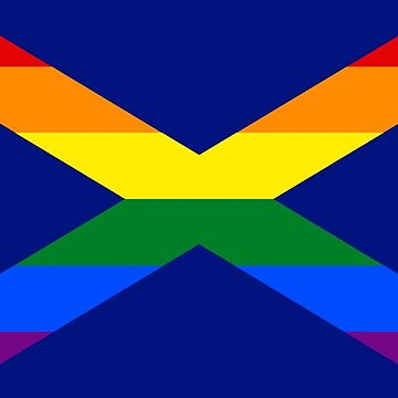 "Scottish LGBT Pride Rainbow Saltire" Sticker for Sale by ScotsPride ...