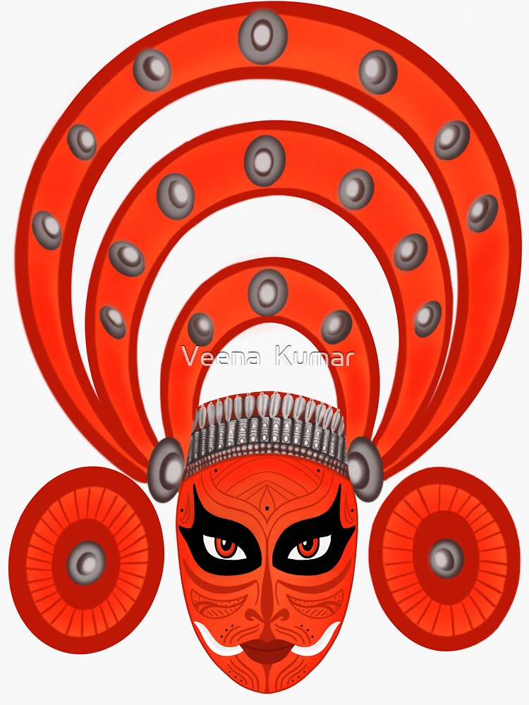 "Theyyam, A ritual dance from Kerala and Karnataka, India" Sticker by ...
