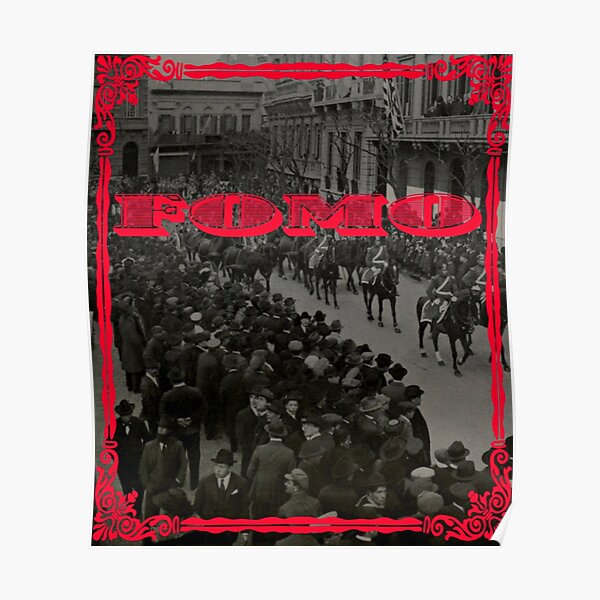 "FOMO | Red | Craze" Poster by spinolator | Redbubble