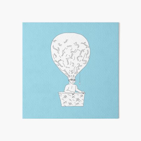 "Wojack With Hot Air Balloon Head" Art Board Print by D1mon | Redbubble