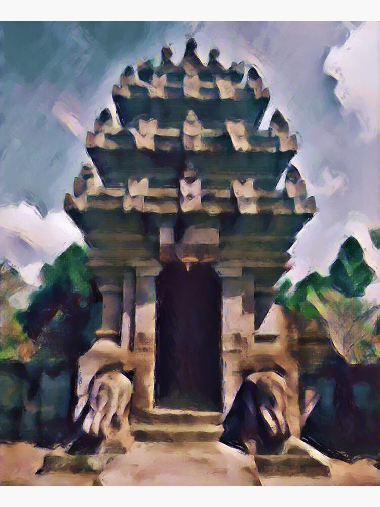 "Bali Gateway Art" Sticker for Sale by Alexallanson | Redbubble