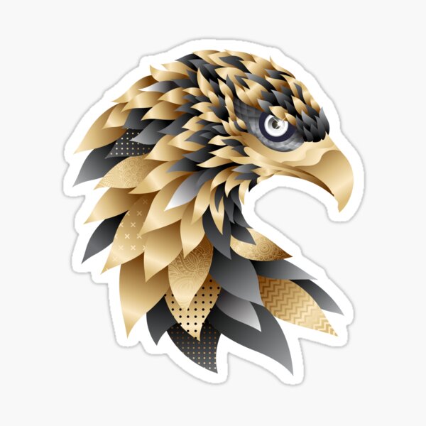 "Golden Eagle" Sticker for Sale by MojiHQ | Redbubble