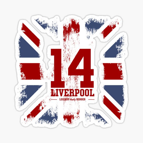 "Liverpool Sports 14 Number Legends Wear Fourteen" Sticker by Urosek ...