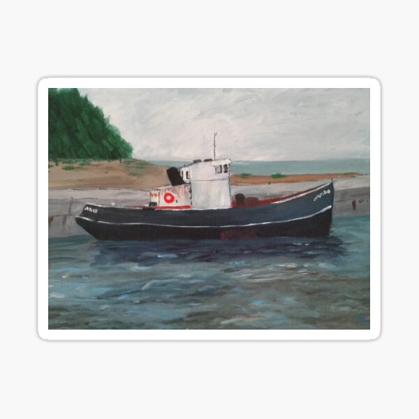 "Tug boat in the harbour" Sticker for Sale by JediMasterJess | Redbubble