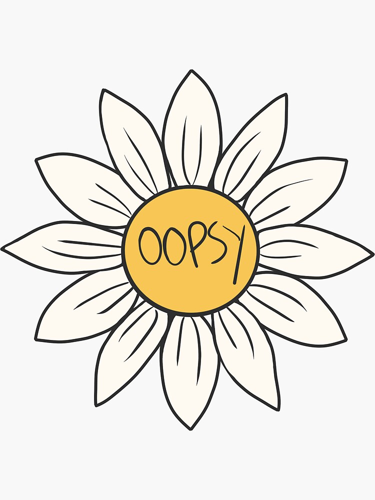 "Oopsy Daisy" Sticker for Sale by ashleafjb | Redbubble