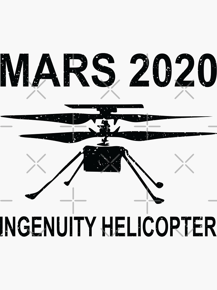 "Ingenuity Helicopter Flight Flying Mars" Sticker by metanof | Redbubble