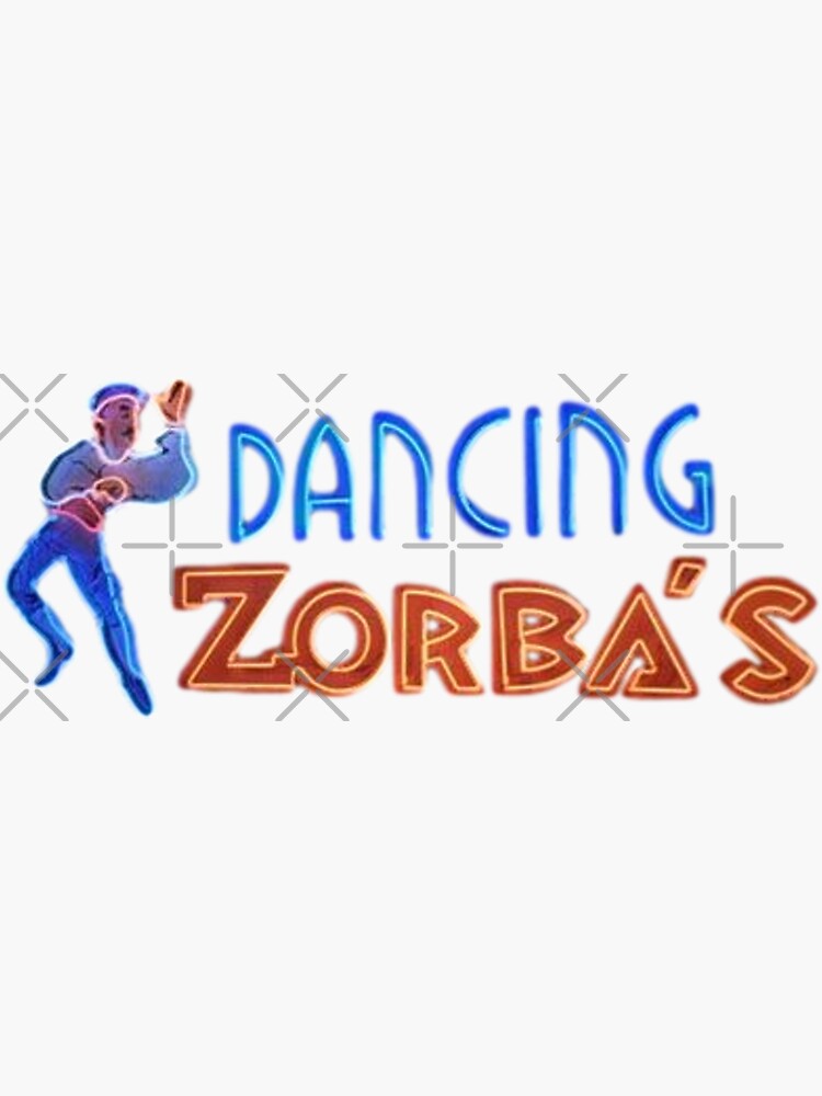 "Dancing Zorbas" Sticker for Sale by jordan5L | Redbubble