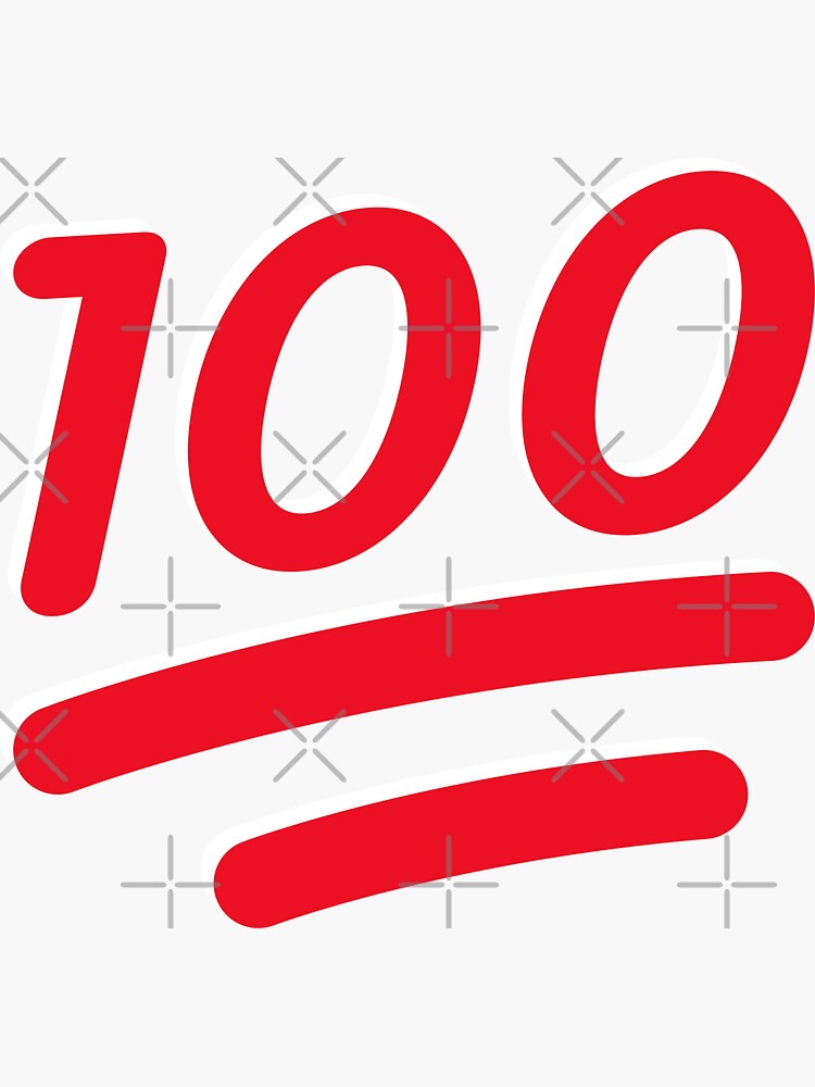 "100 Emoji" Sticker for Sale by Schka | Redbubble