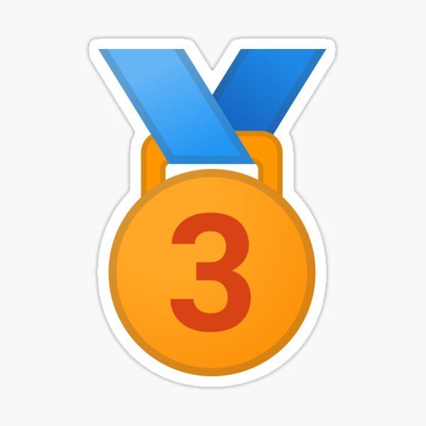 "3rd Place Medal Third Place Medal Bronze Medal Gift " Sticker for Sale ...