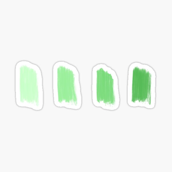 "Green Paint Strokes" Sticker for Sale by amaliebmadsen | Redbubble