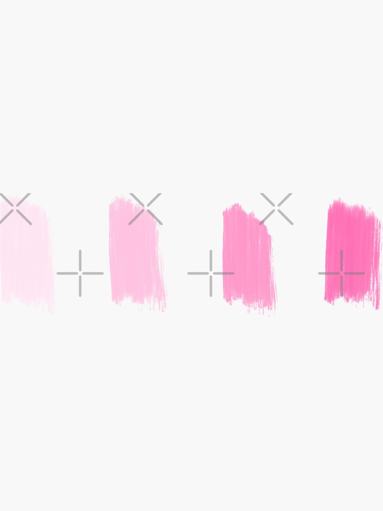"Pink Paint Strokes" Sticker by amaliebmadsen | Redbubble
