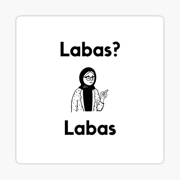 "Labas" Sticker for Sale by Sana-elka | Redbubble
