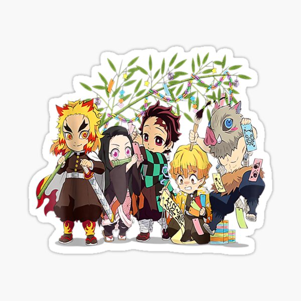 "Slayer Demon Anime Chibi Character Kawaii" Sticker by Victormama0712 ...